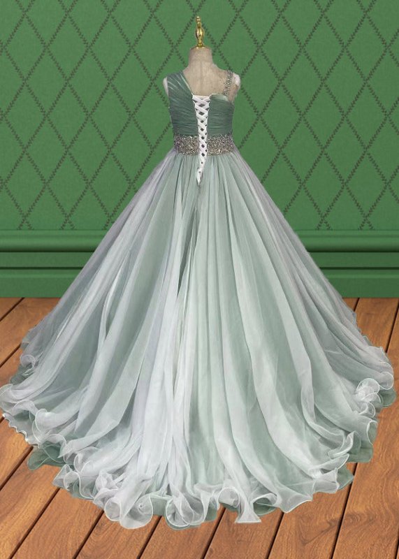 Custom Little Child Pageant Dress with Beaded Bodice - Jennifer Wu ...