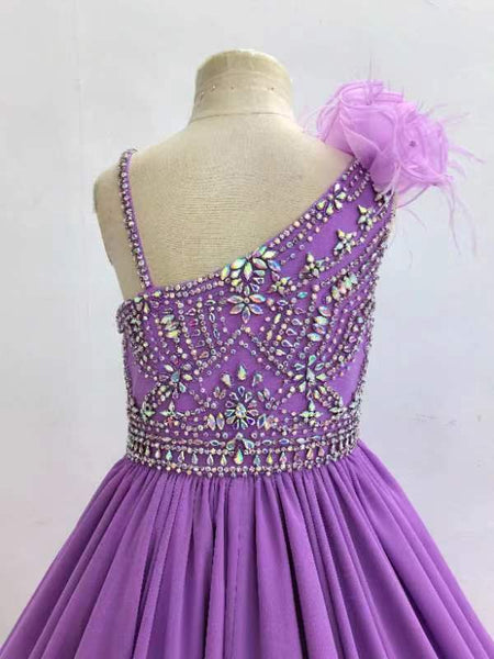 Custom Stunning Junior Miss Purple Pageant Dresses – ToddlerPageantDress