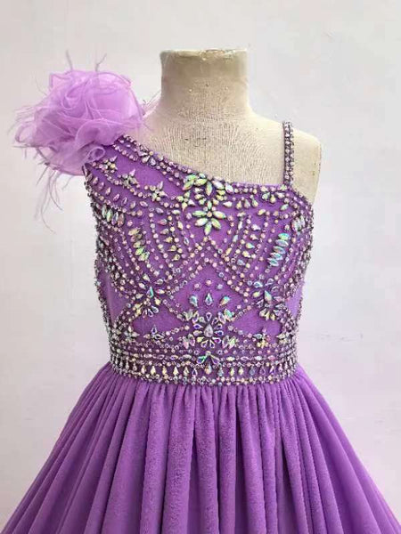 Custom Stunning Junior Miss Purple Pageant Dresses – ToddlerPageantDress