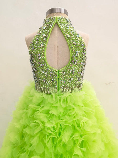 Glitzy Beaded Bodice Exquisite Applique Pageant Couture ...
