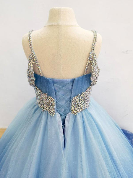 Young Girls Stunning Colorful Glitz Evening Gown – ToddlerPageantDress